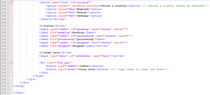 Solved I have written some html codes that displays the | Chegg.com