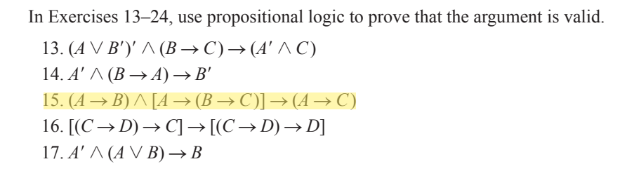 Solved In Exercises 13–24, use propositional logic to prove | Chegg.com