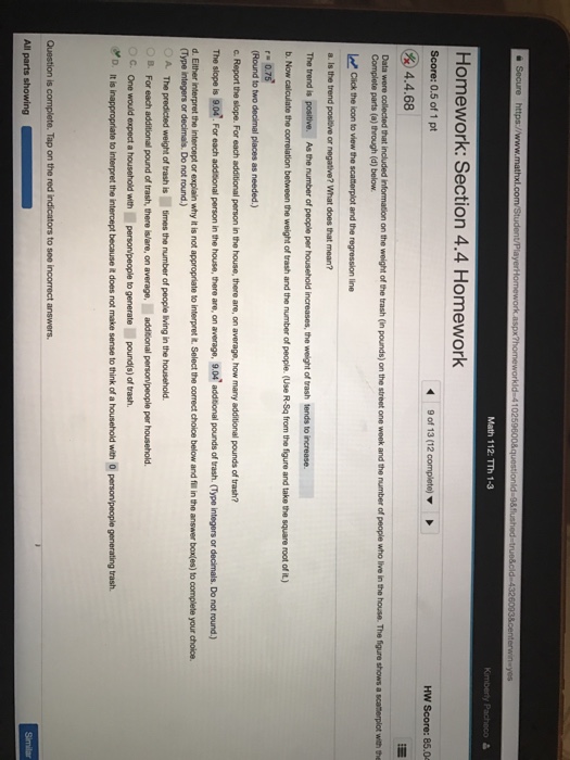 Solved Secure https://www.mathxl.com/Student/playerHomework | Chegg.com