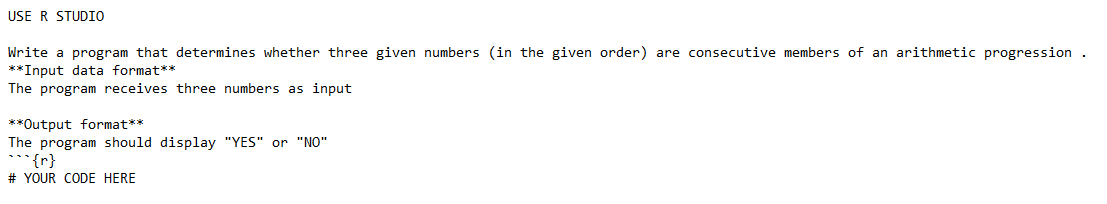 Solved USE R STUDIO Write a program that determines whether | Chegg.com