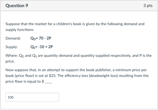 Solved Question 4 2 Pts Suppose That The Market For A