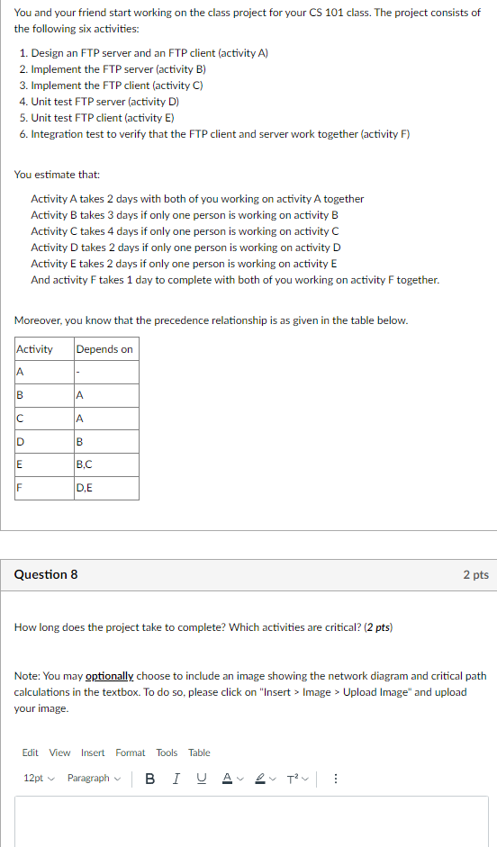 Solved You and your friend start working on the class | Chegg.com
