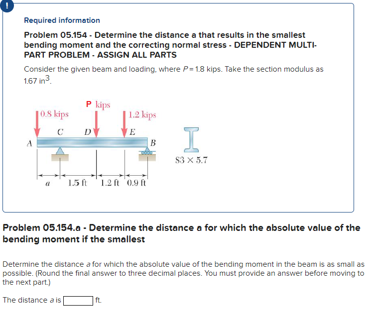 Solved Required information Problem 05.154 - Determine the | Chegg.com
