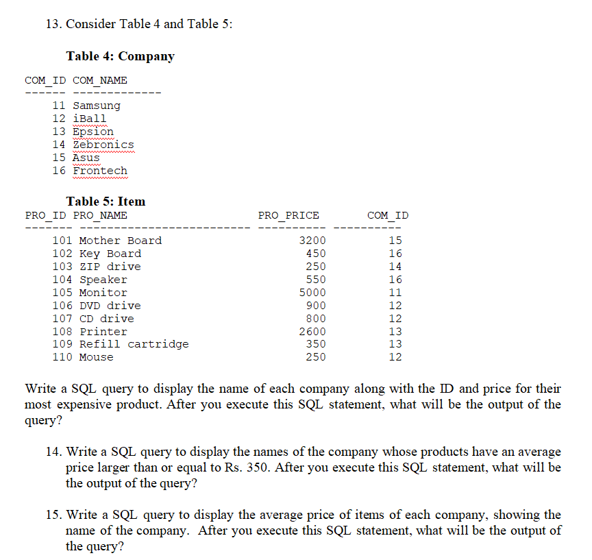 Solved Database: Write SQL statements to create tables | Chegg.com