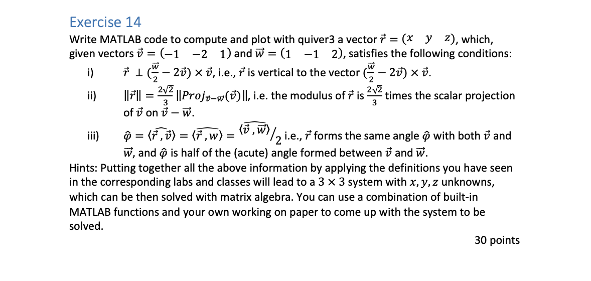 Solved Exercise 14 Write Matlab Code To Compute And Plot
