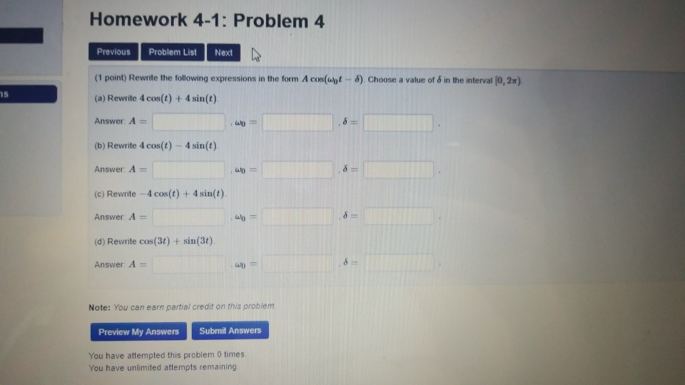 Solved Homework 4-1: Problem 4 Previous Problem List Next (1 | Chegg.com