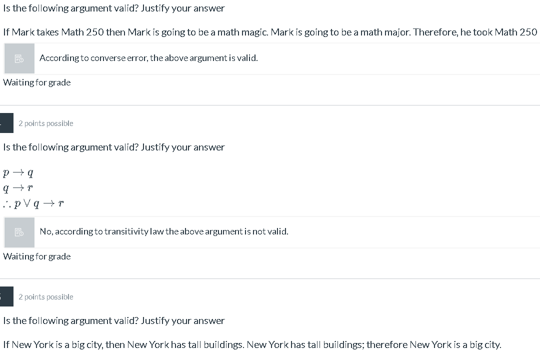 Solved Is the following argument valid? Justify your answer | Chegg.com