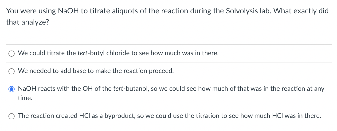 Solved You were using NaOH to titrate aliquots of the | Chegg.com Solved You were using NaOH to titrate aliquots of the | Chegg.com