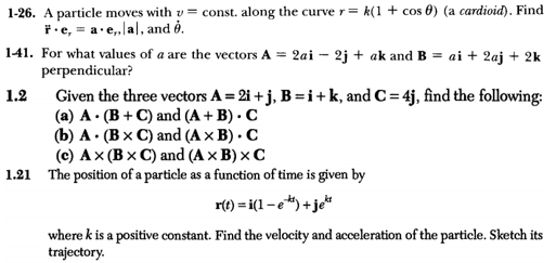 Solved 1-26. A particle moves with y = const. along the | Chegg.com