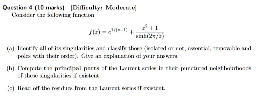 Solved Question 4 (10 marks) [Difficulty: Moderate] Consider | Chegg.com