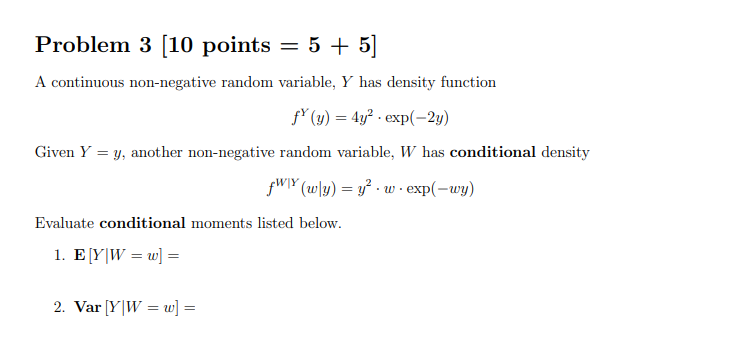 Solved Problem 2 (10 points = 4 + 6] A continuous | Chegg.com
