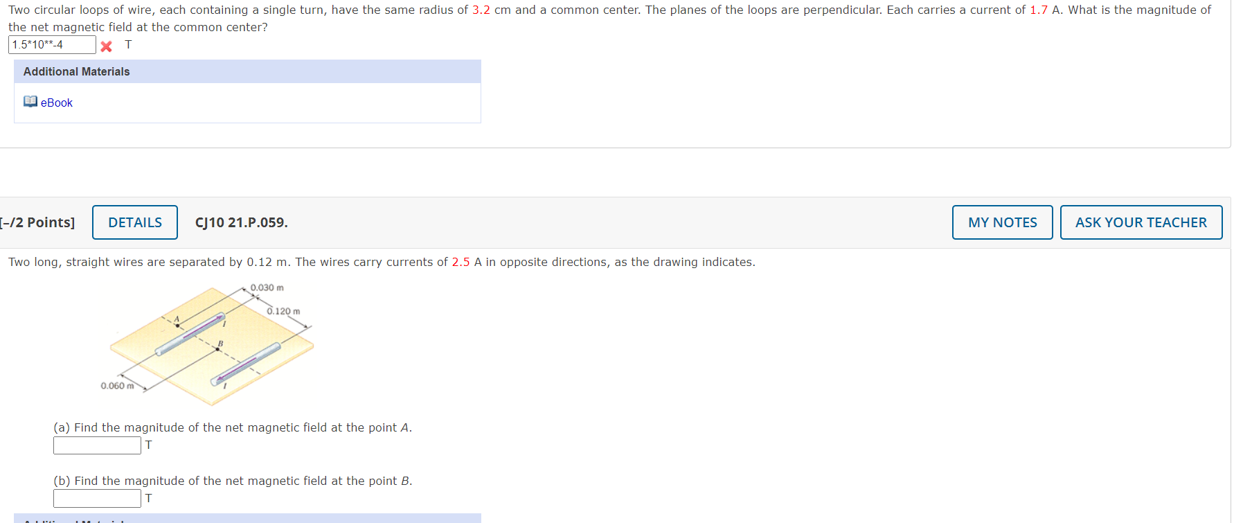 Solved Two circular loops of wire, each containing a single | Chegg.com