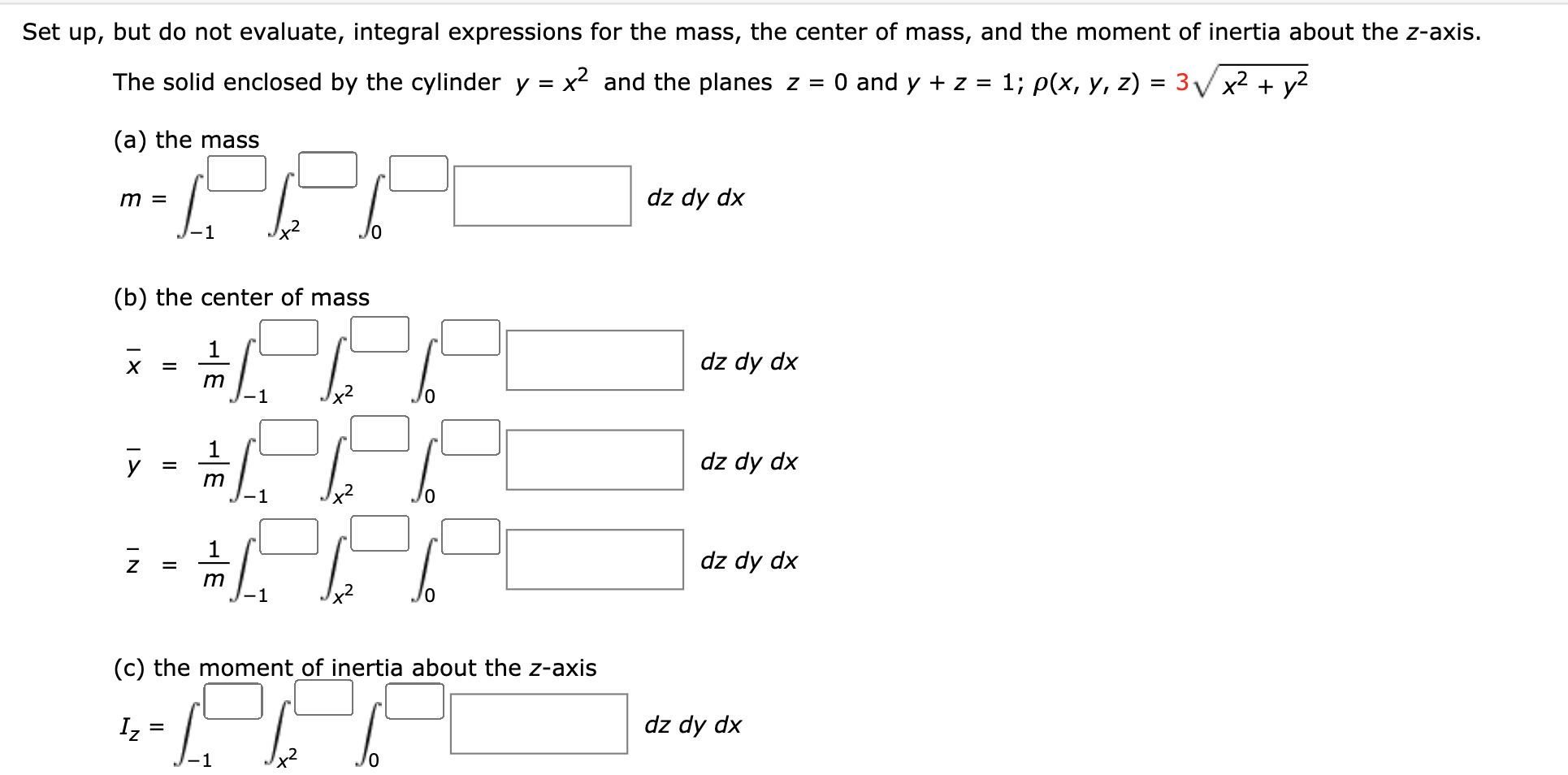 Solved Set up, but do not evaluate, integral expressions for | Chegg.com