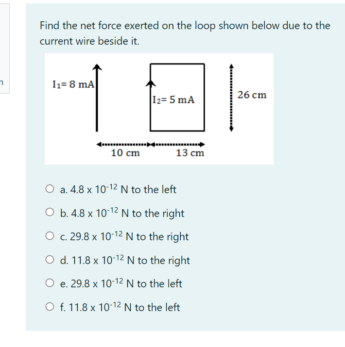 Solved Find the net force exerted on the loop shown below | Chegg.com