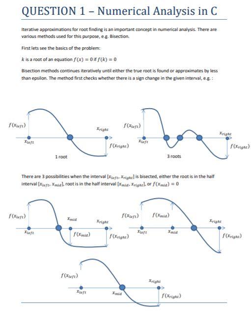 Solved QUESTION 1 - Numerical Analysis in C Iterative | Chegg.com
