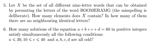 Solved 5. Let X be the set of all different nine-letter | Chegg.com