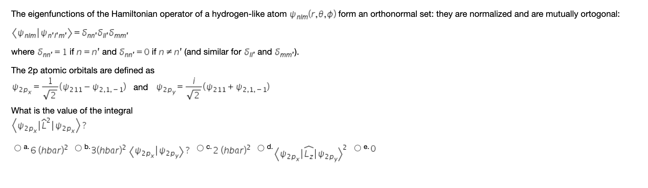 Solved The eigenfunctions of the Hamiltonian operator of a | Chegg.com