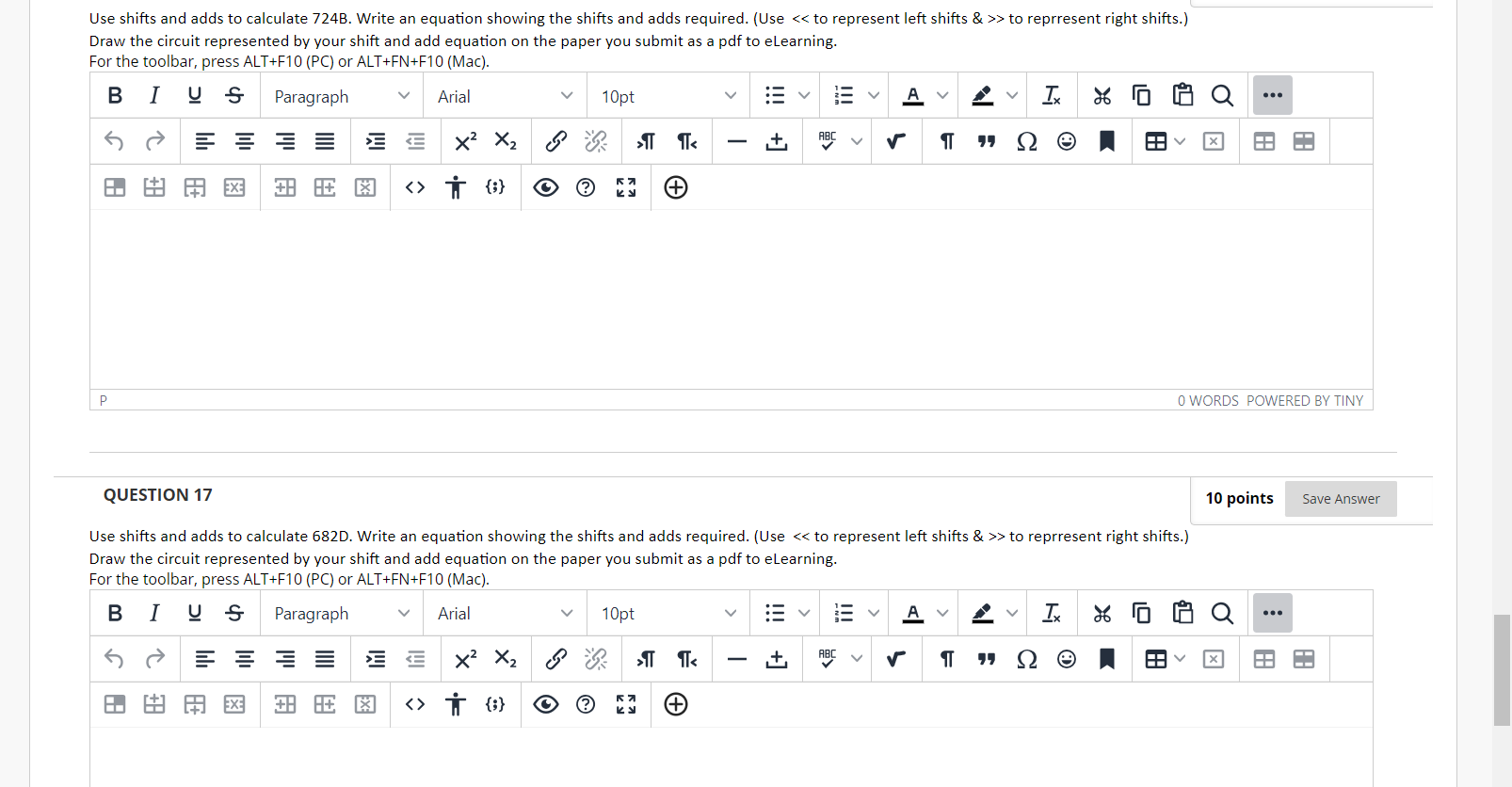 Solved Use shifts and adds to calculate 724B. Write an | Chegg.com