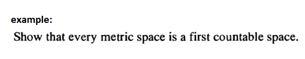 Solved example: Show that every metric space is a first | Chegg.com