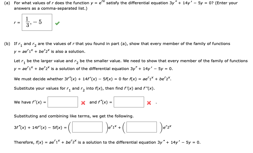 Solved r= (b) If r1 and r2 are the values of r that you | Chegg.com