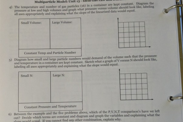 Solved Multiparticle Model: Unit 13-Ideal Gat i 4) The | Chegg.com
