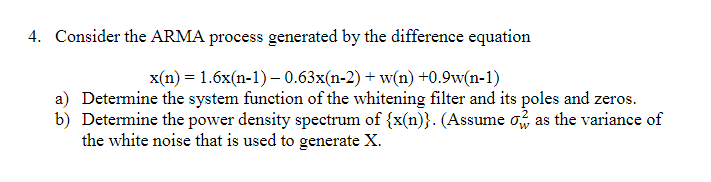 Solved Consider the ARMA process generated by the difference | Chegg.com