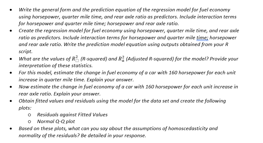 Solved - Write the general form and the prediction equation | Chegg.com