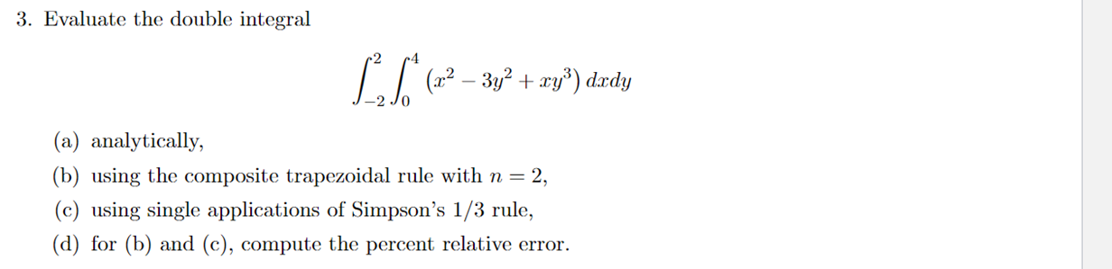 Solved 3. Evaluate the double integral | Chegg.com