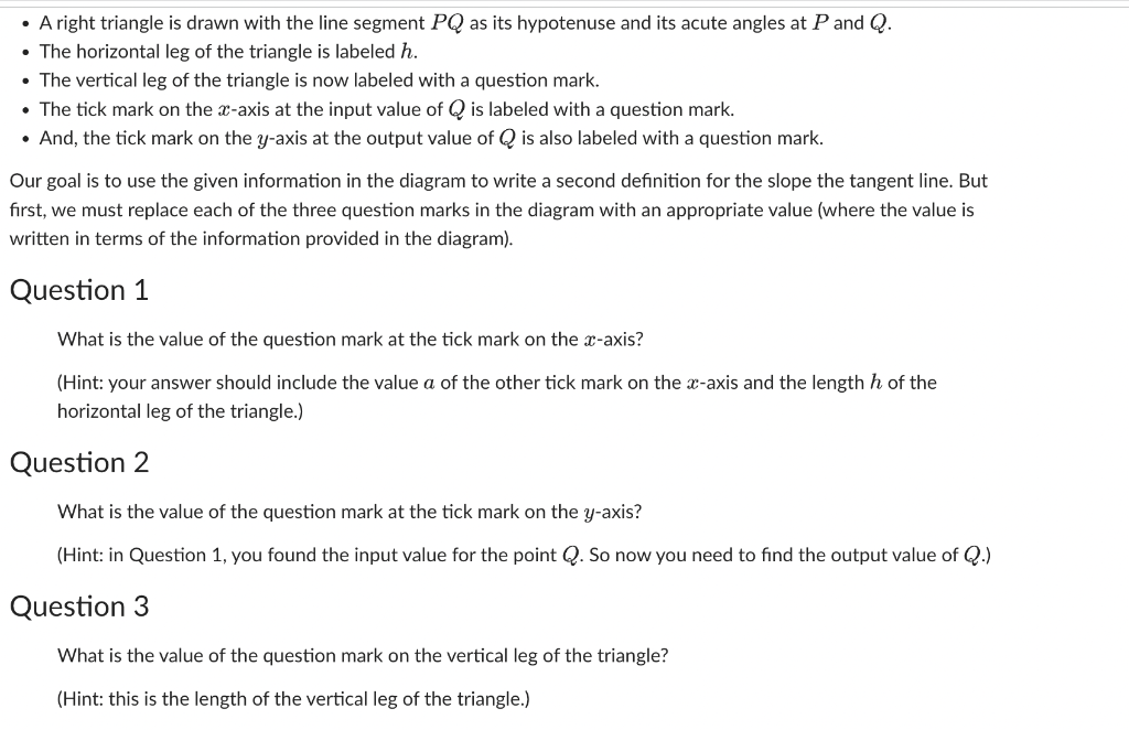 Solved - A right triangle is drawn with the line segment PQ | Chegg.com