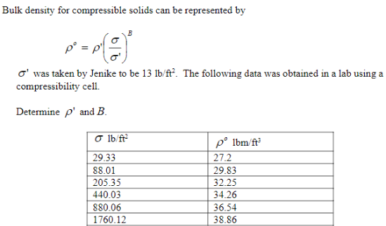Solved Bulk density for compressible solids can be | Chegg.com