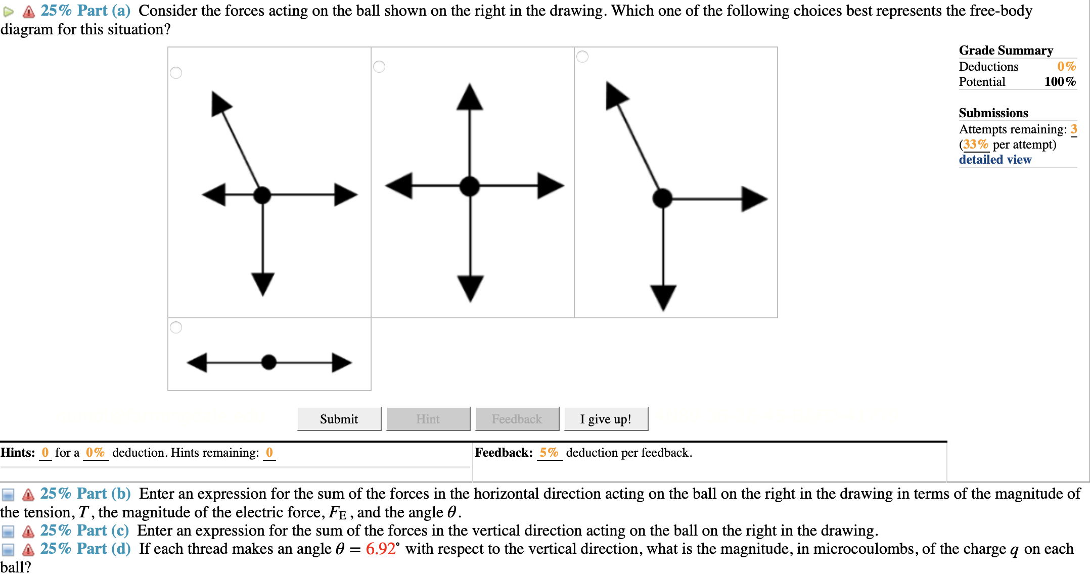 Solved (10\%) Problem 4: Two positively-charged balls with | Chegg.com