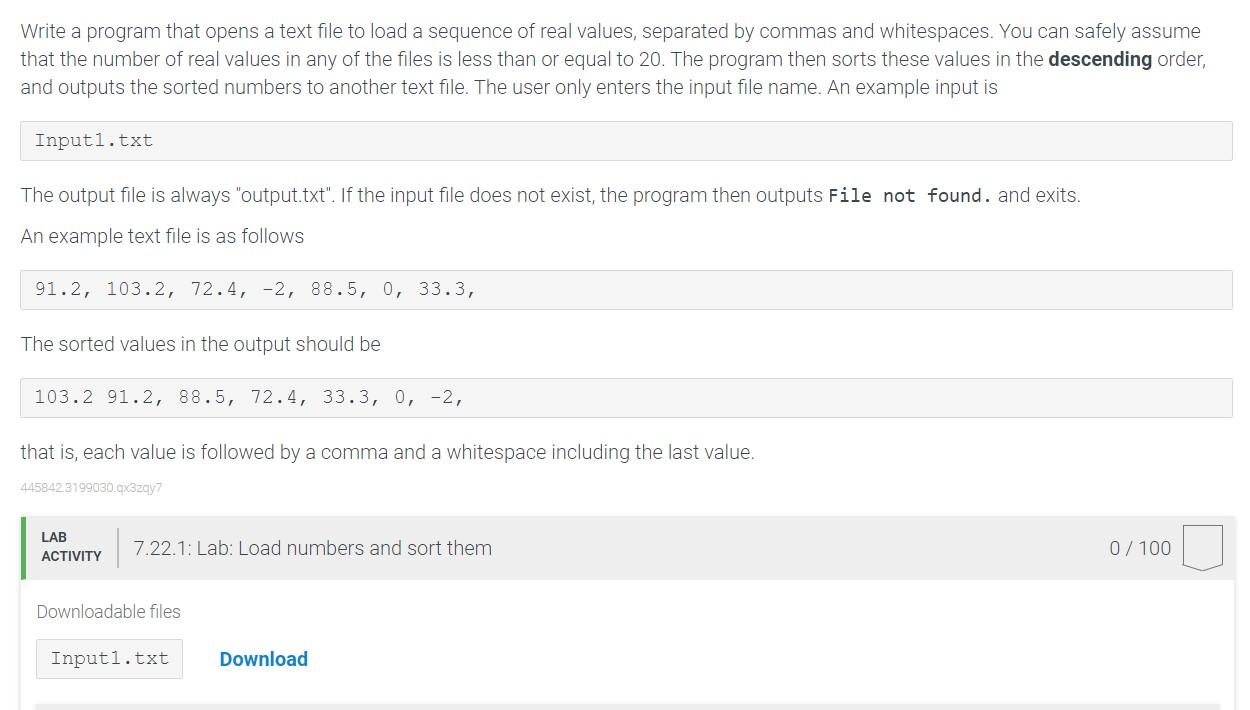 Solved Write a program that opens a text file to load a | Chegg.com
