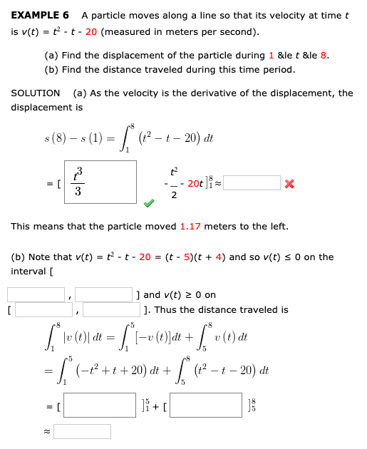 Solved EXAMPLE 6 A particle moves along a line so that its | Chegg.com