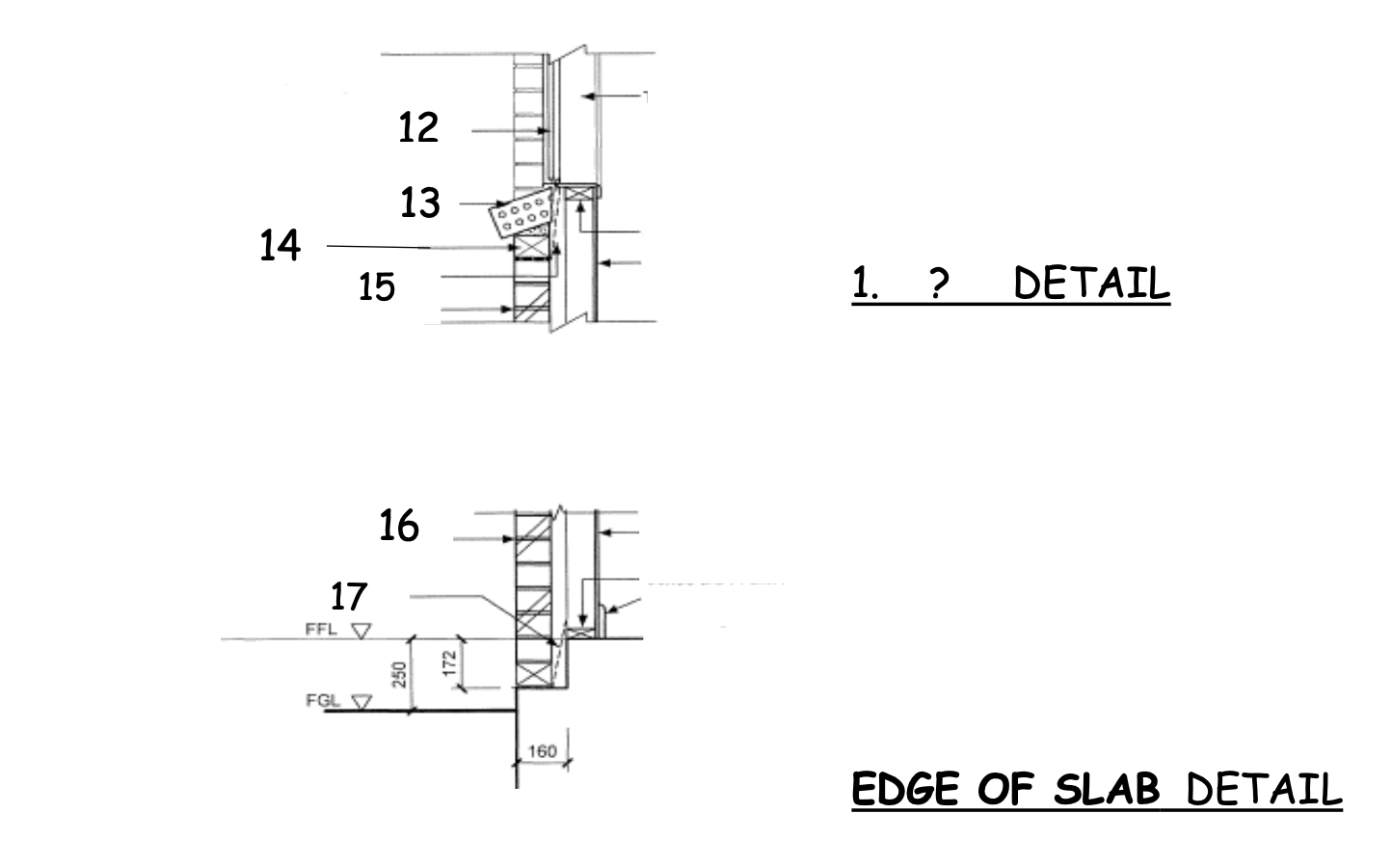 Solved AIL 2. ? DETAIL EDGE OF SLAB DETAIL | Chegg.com