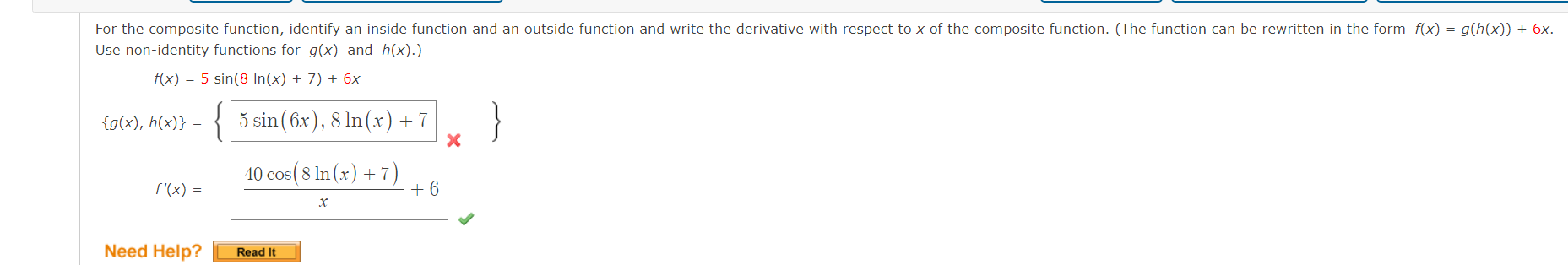 Solved Use non-identity functions for g(x) and h(x).) | Chegg.com