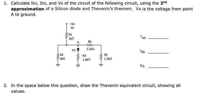 Solved 1. Calculate IR3, IR5, and VA of the circuit of the | Chegg.com