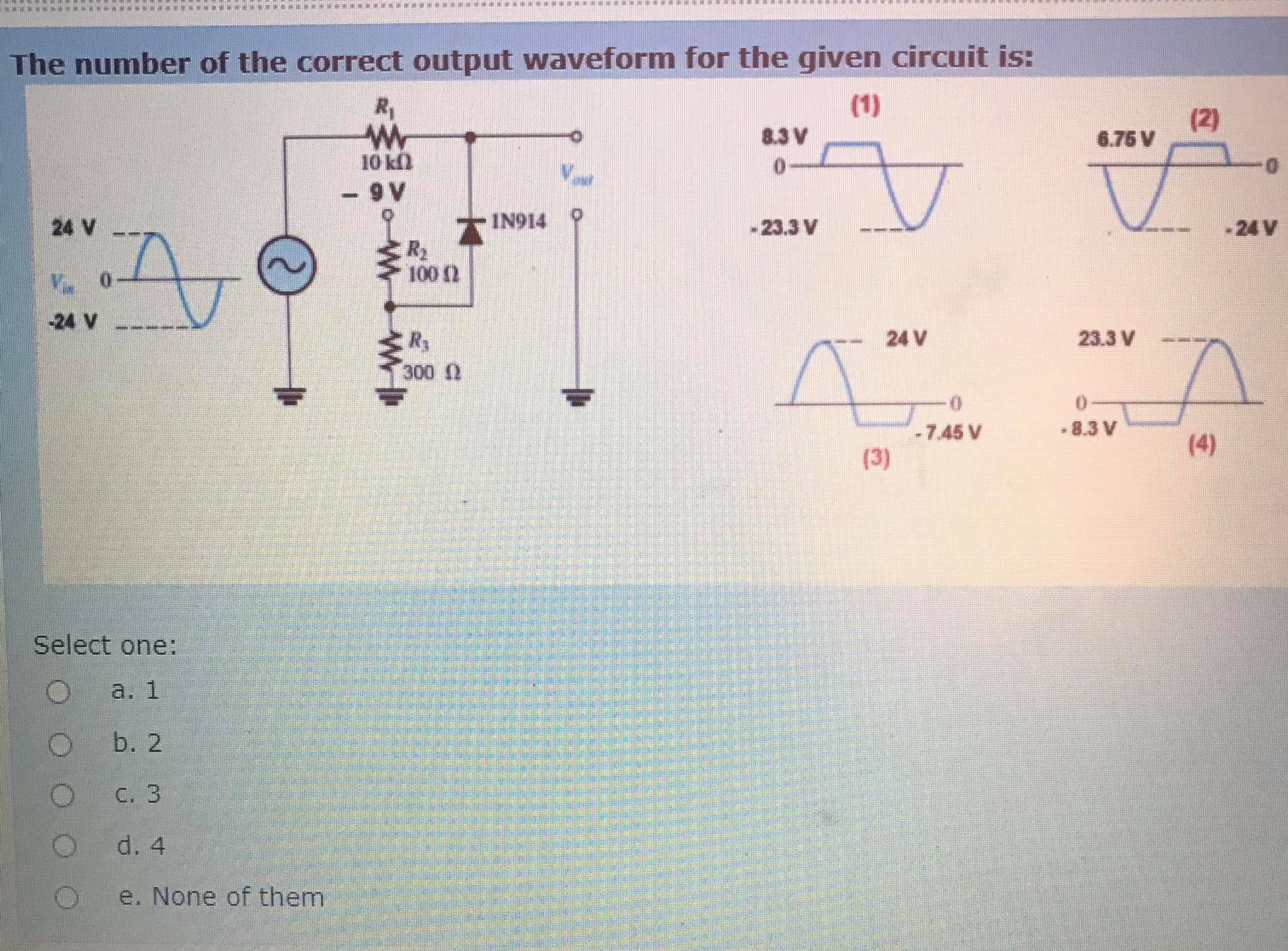 Solved MIN 用法用量中国重 The number of the correct output waveform | Chegg.com