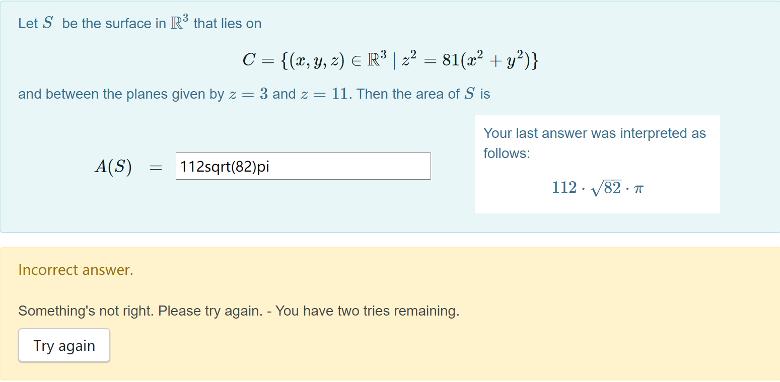 Solved Let S be the surface in R3 that lies on C = {(x, y, | Chegg.com