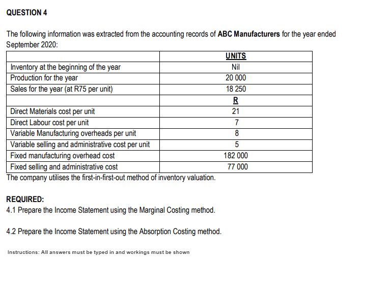 Solved Instructions: All answers must be typed in and | Chegg.com