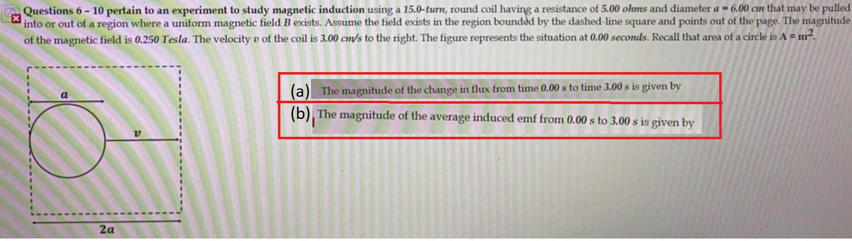 Solved Questions 6−10 pertain to an experiment to study | Chegg.com