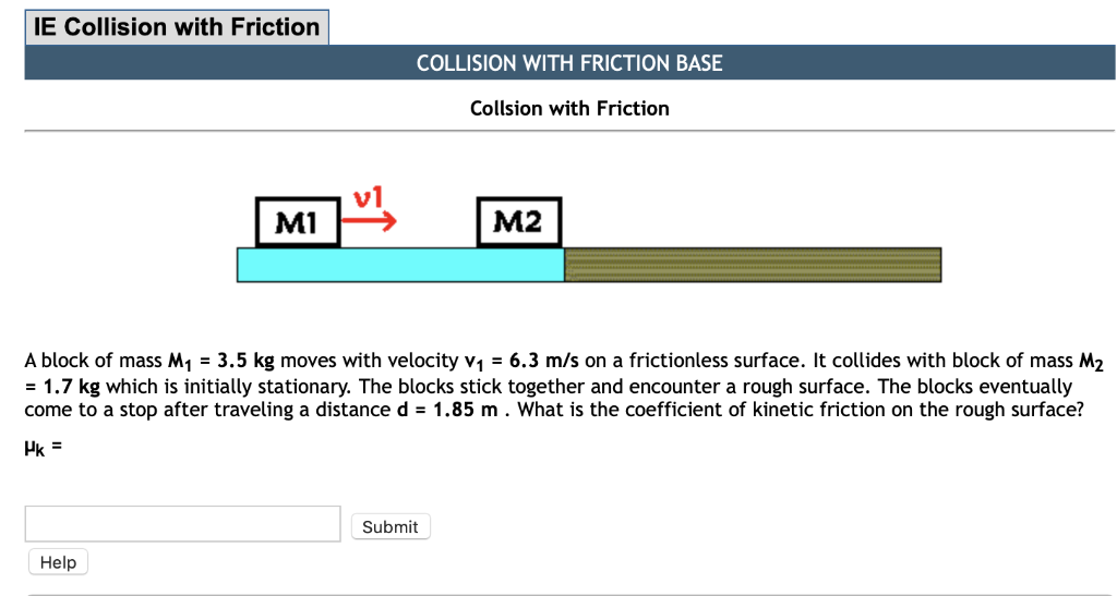 Solved JE Collision with Friction COLLISION WITH FRICTION | Chegg.com