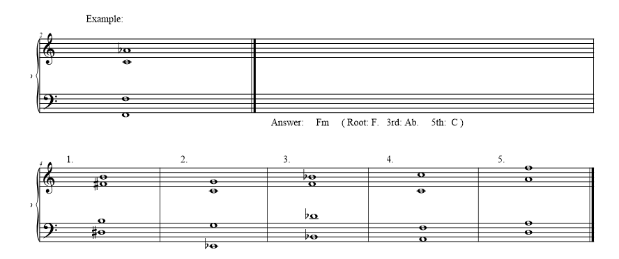 3. Name the triad then label each in the given chord | Chegg.com
