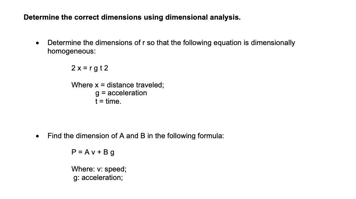 Solved Determine the correct dimensions using dimensional | Chegg.com