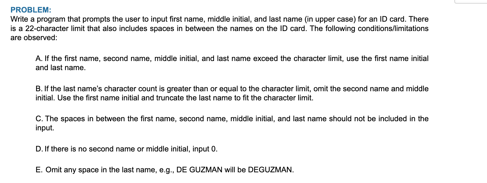 PROBLEM: Write a program that prompts the user to | Chegg.com