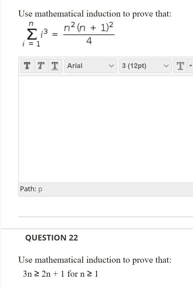 Solved n Use mathematical induction to prove that: n2 (n + | Chegg.com