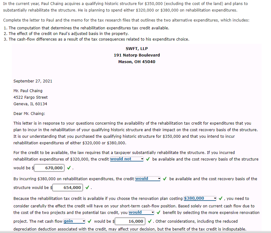 Solved In the current year, Paul Chaing acquires a | Chegg.com
