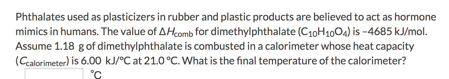 Solved Phthalates used as plasticizers in rubber and plastic | Chegg.com