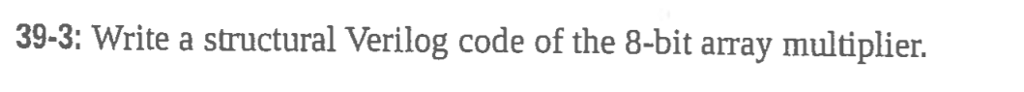 Solved 39-3: Write a structural Verilog code of the 8-bit | Chegg.com