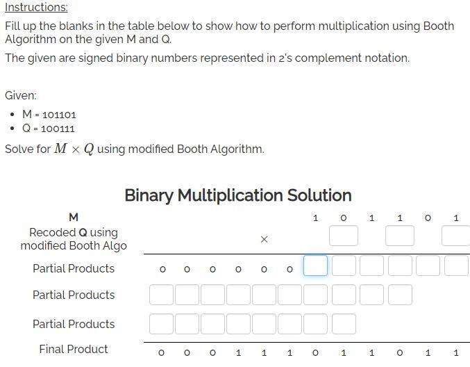 Solved Recode the given binary number below using Booth | Chegg.com