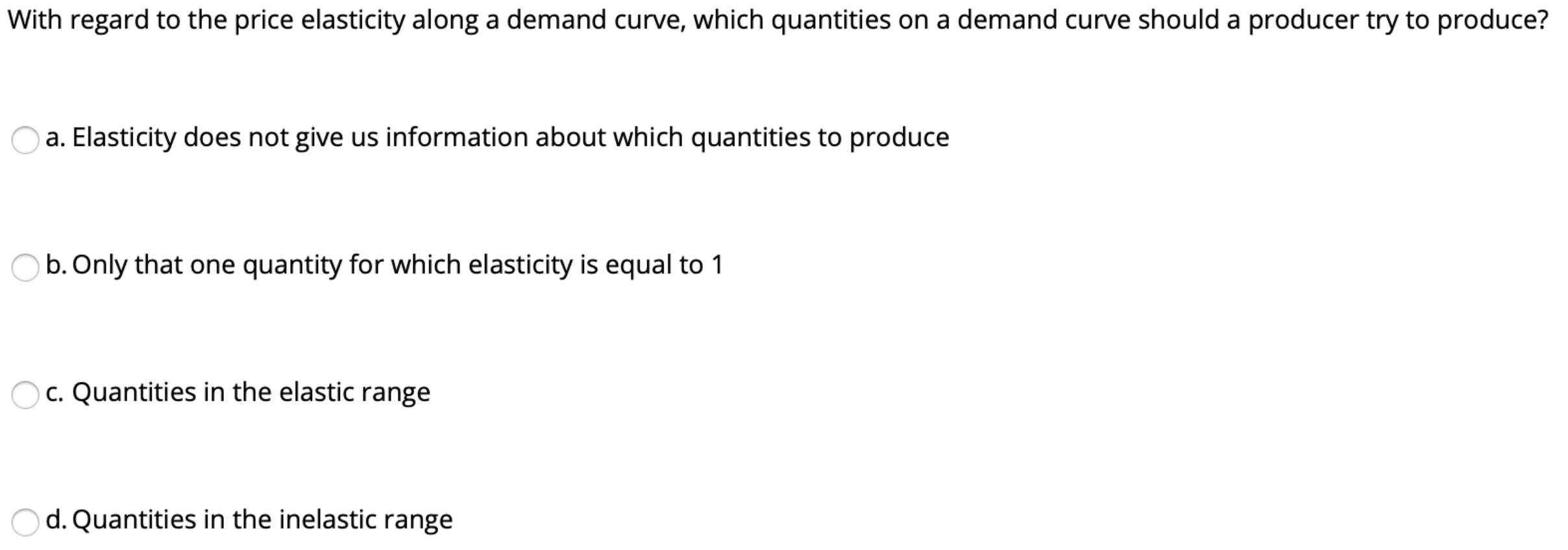 Solved With regard to the price elasticity along a demand | Chegg.com